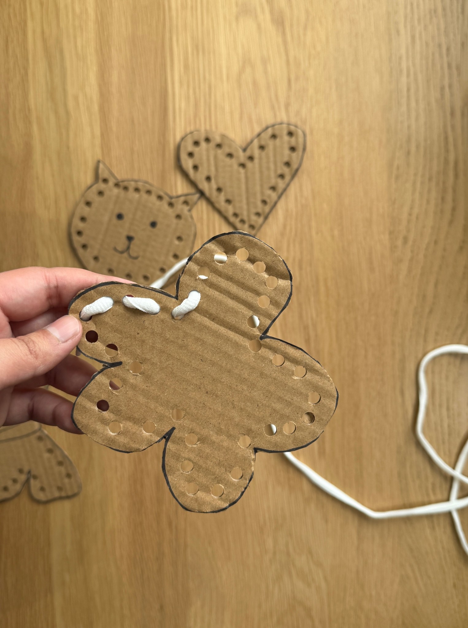 DIY Lacing Activity for Kids Using Cardboard and Laces – Hey Azka ...